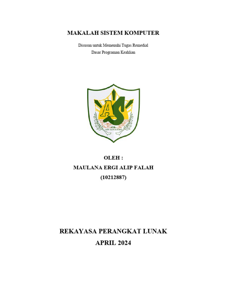 Makalah Sistem Komputer | PDF