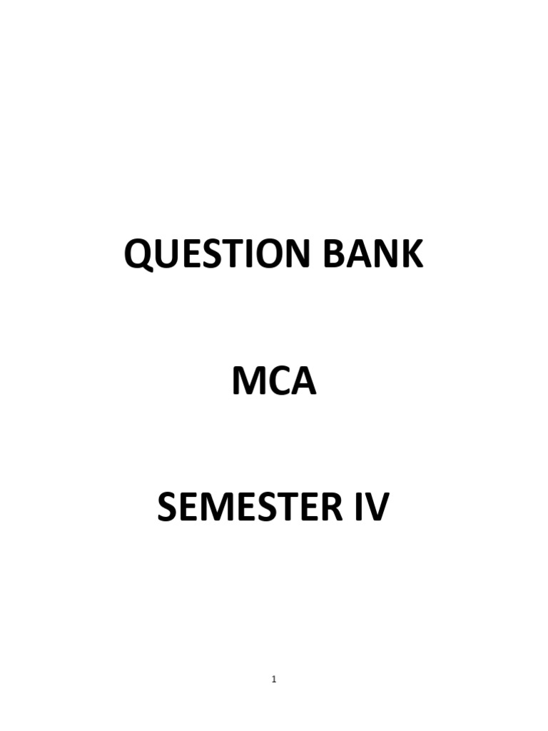 Compiled 202204206208210 MCA IV QB 2018 Done | PDF