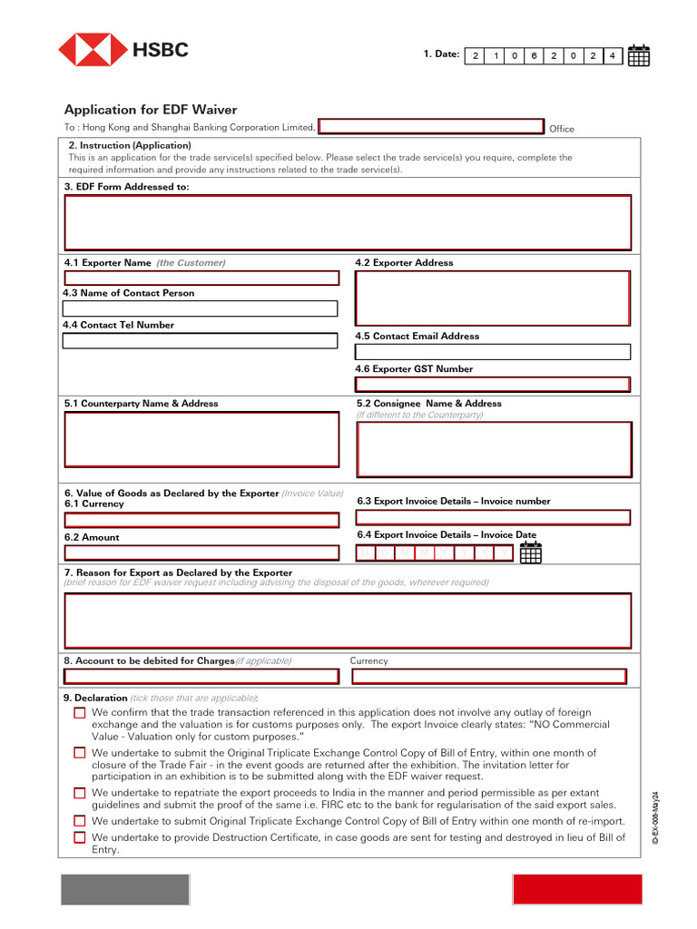 Application For Edf Waiver | PDF