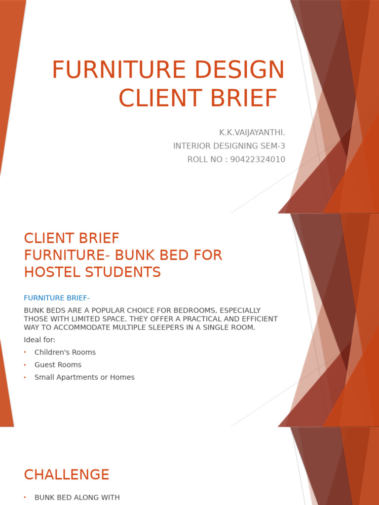 Furniture Design Client Brief | PDF