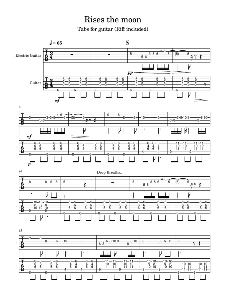 Rises_the_Moon__liana_flores_TABS_ONLY | PDF