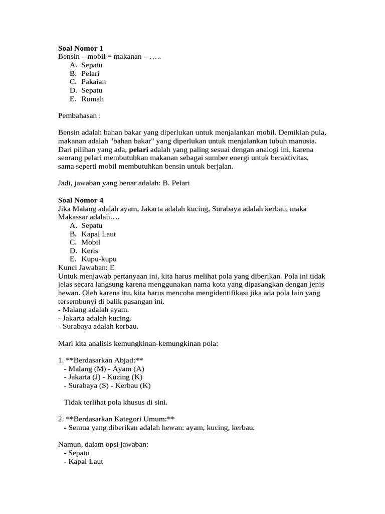 Soal Krida Pembahasan Dan Jawaban | PDF