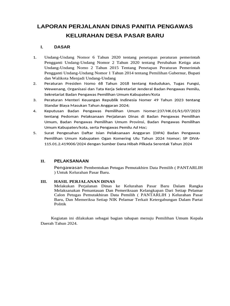 Laporan Perjadin Rahul | PDF