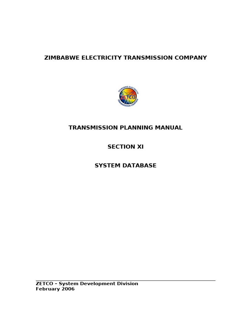 Transmission Planning Manual | PDF