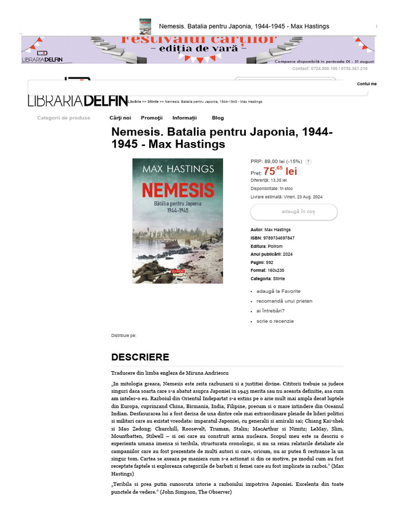 Nemesis. Batalia Pentru Japonia, 1944-1945 - Max Hastings | PDF