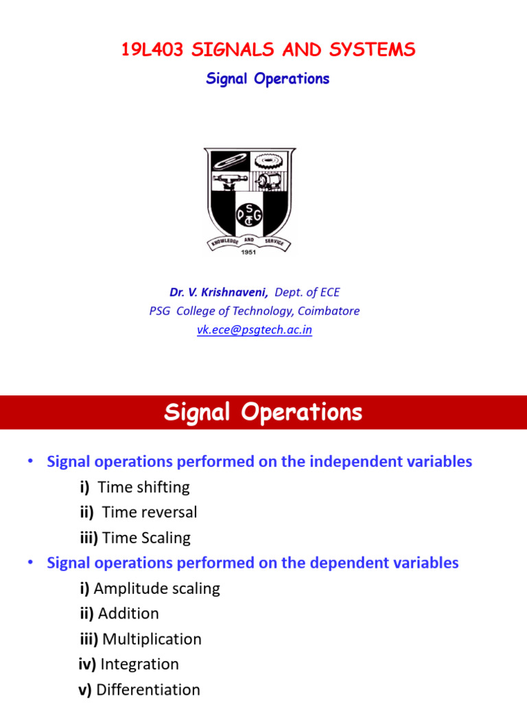 03 Signals Operations | PDF