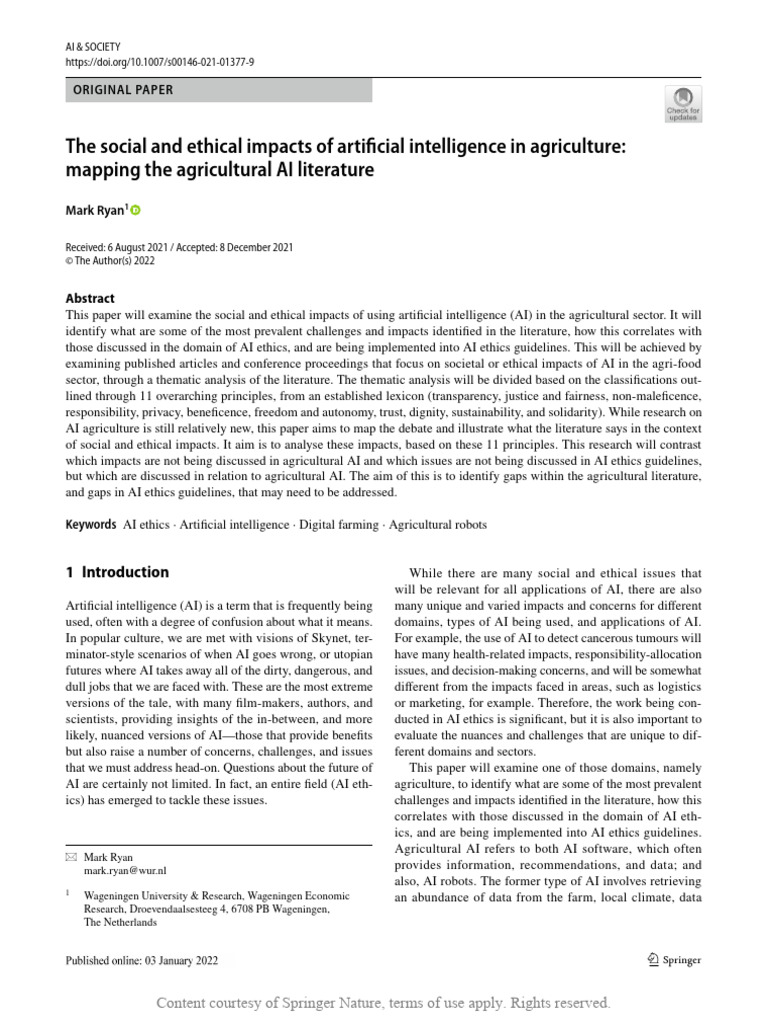 The Social and Ethical Impacts of Artificial Intel | PDF | Artificial ...