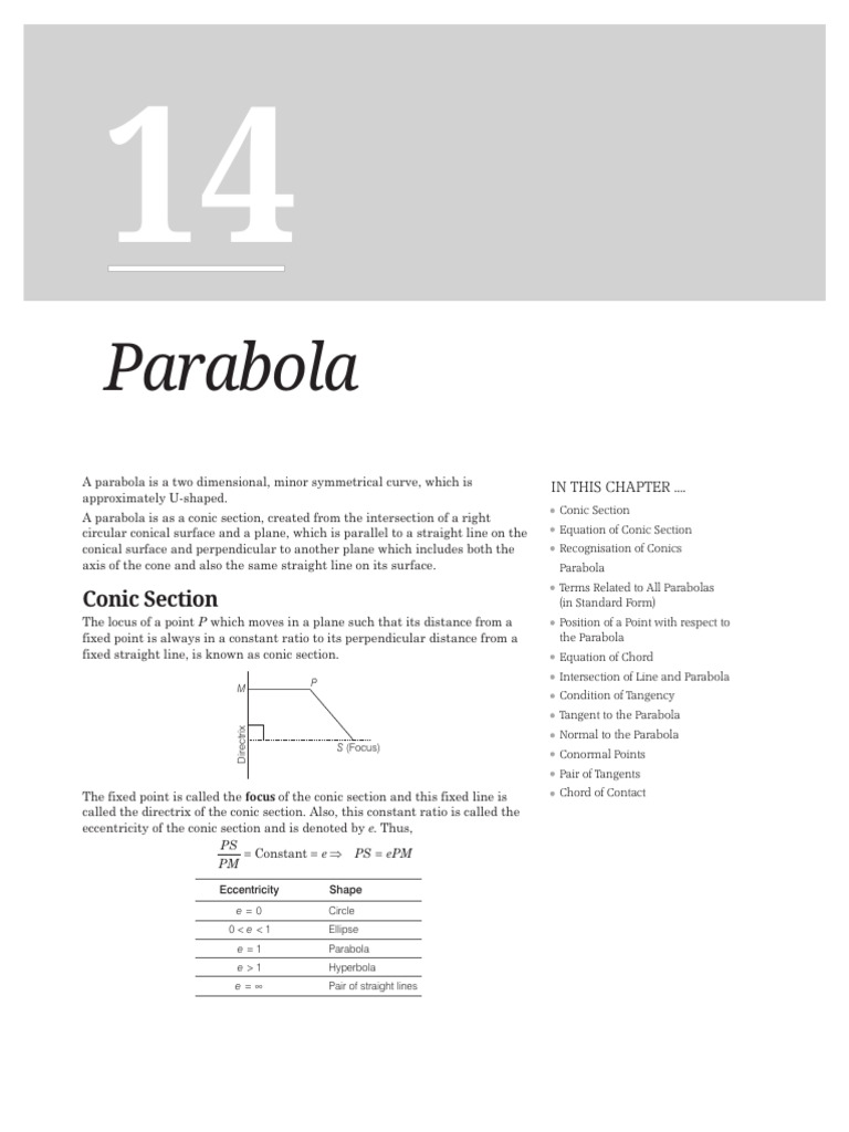 Parabola | PDF