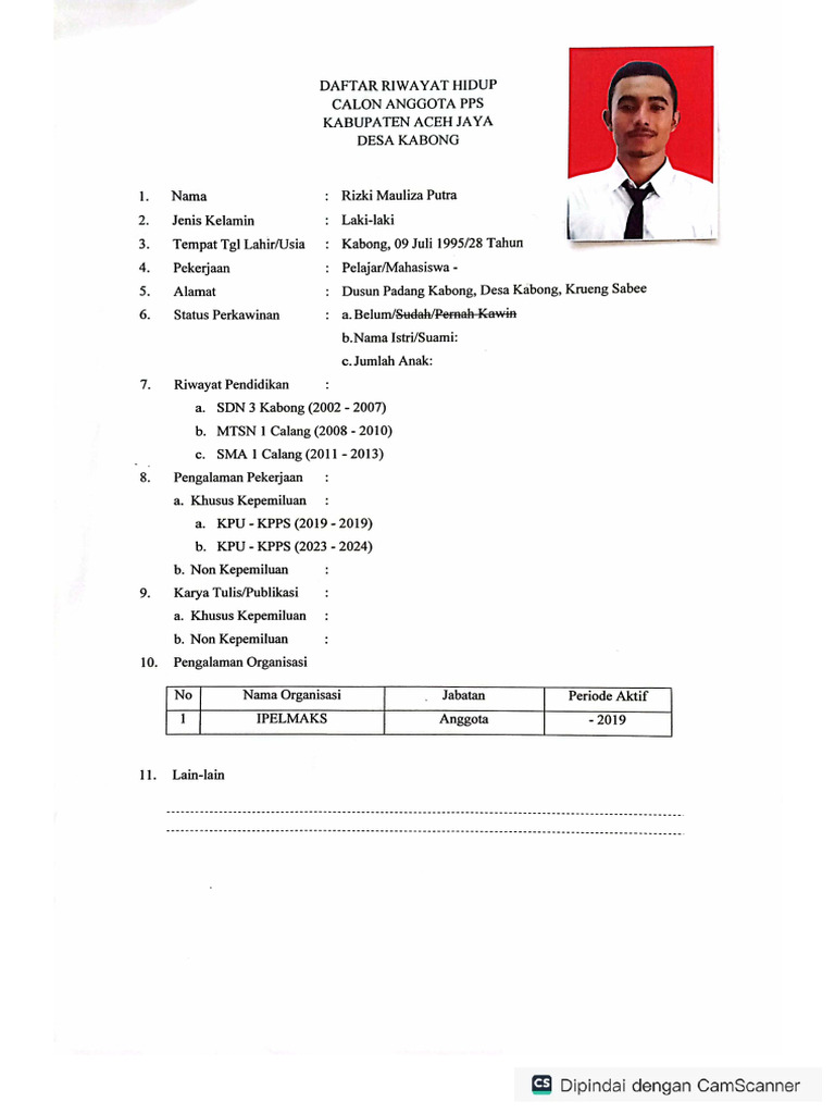 Contoh DRH | PDF