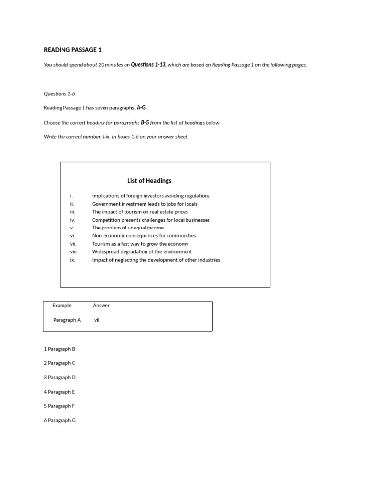 Reading Passage 1 | PDF