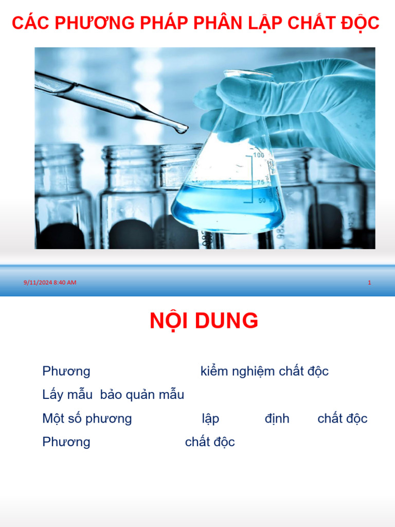 Cac Phuong Phap Phan Lap Chat Doc 2 | PDF