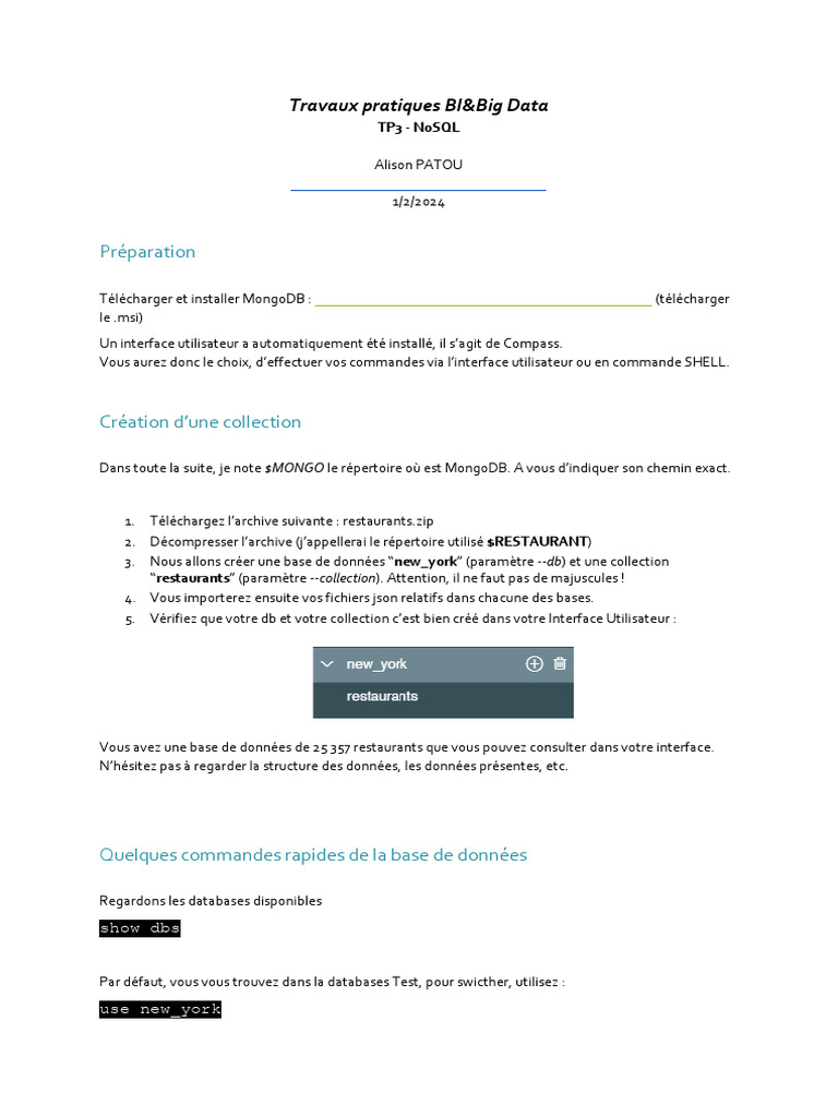 TP04 Mongo DB | PDF