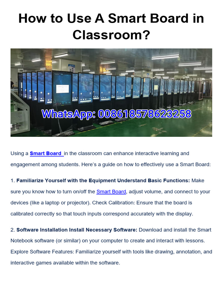 How To Use A Smart Board in Classroom? | PDF | Human Communication ...