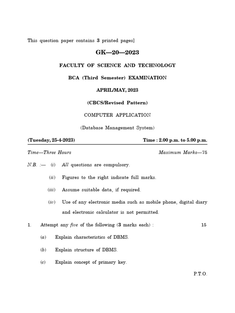 DBMS Summer 23 | PDF