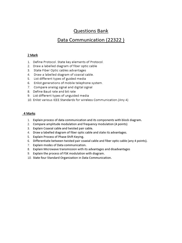 Questions Bank (Dco) | PDF