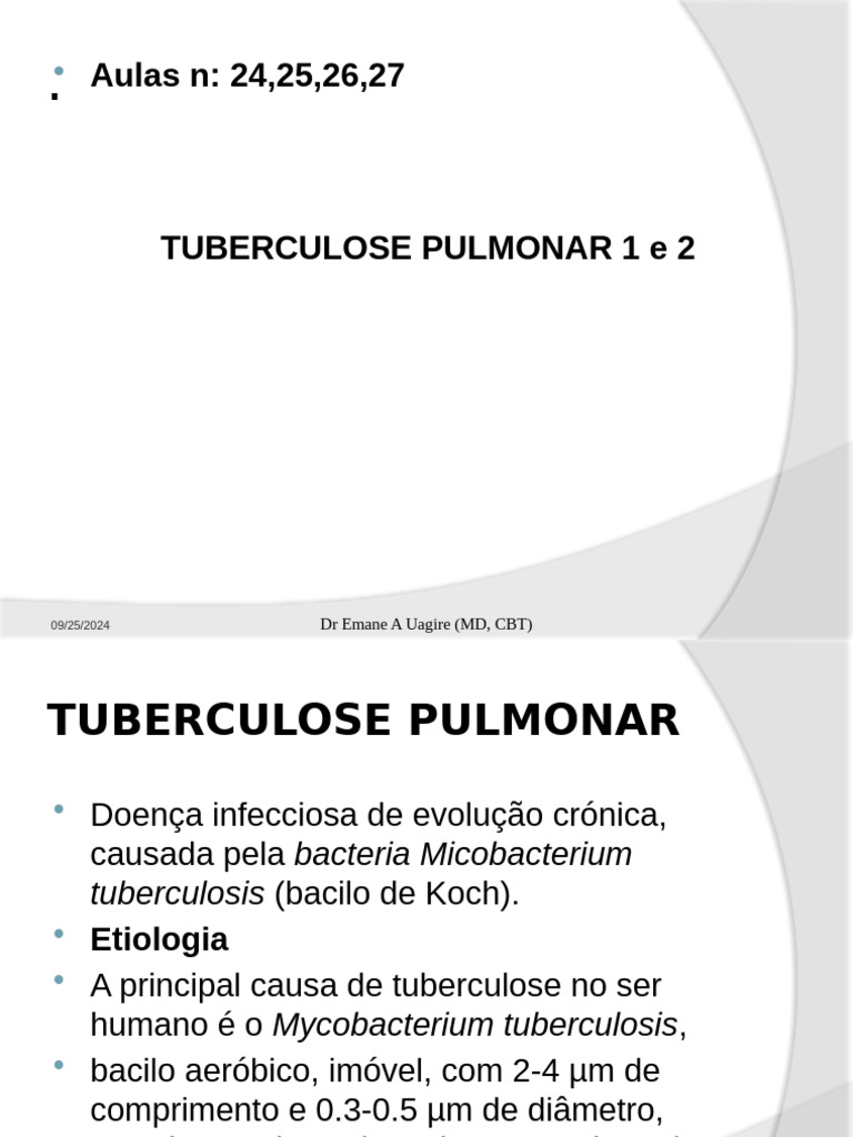 Tuberculose Pulmonar | PDF