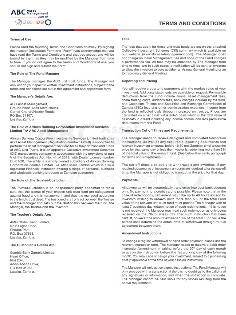 ABC Terms-Conditions | PDF