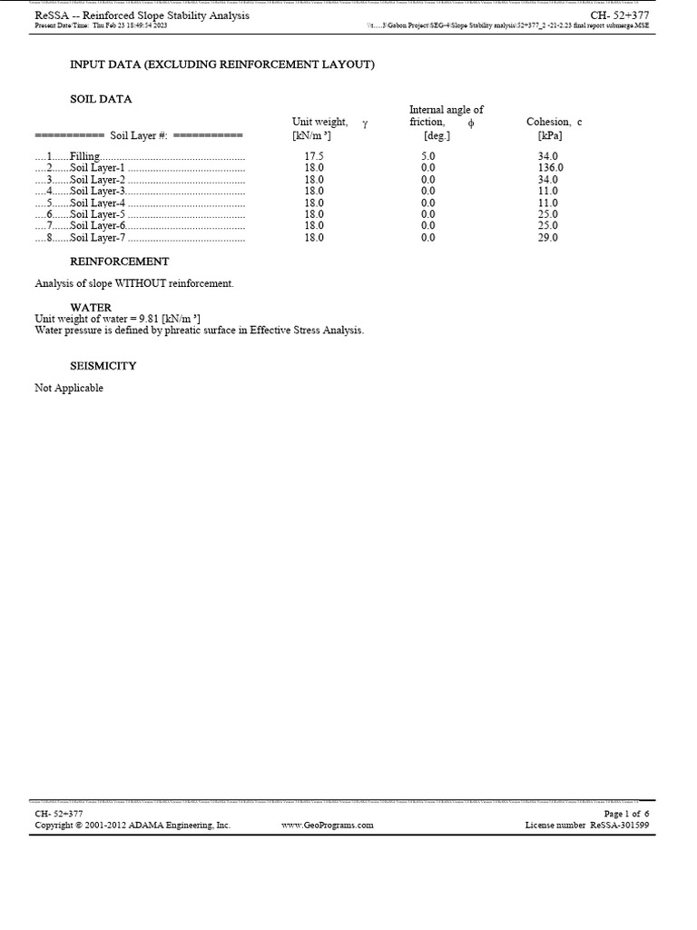 Annexure-1 Slope Stability Analysis Reports (52+377 - 2 B-Submerge ...