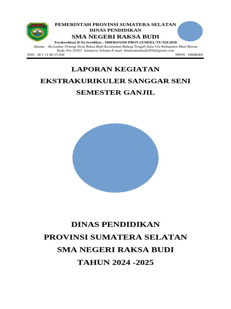 LPJ Sanggar Seni Genap 2024 | PDF
