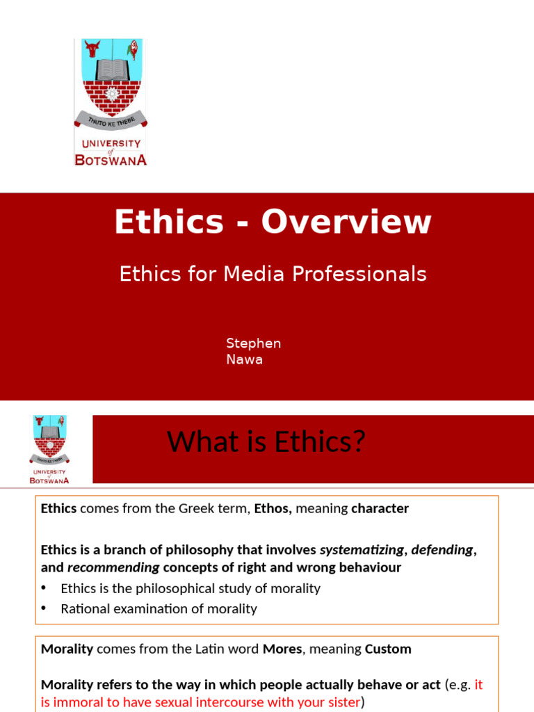 Overview - Ethics | PDF