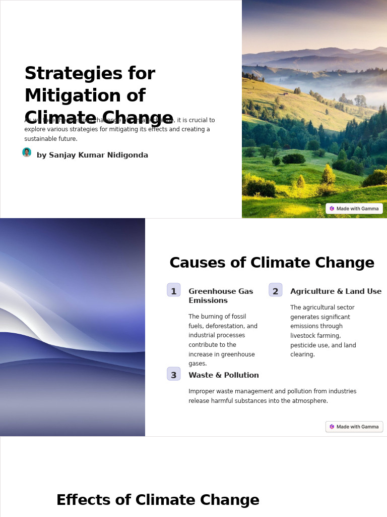 Strategies For Mitigation of Climate Change | PDF