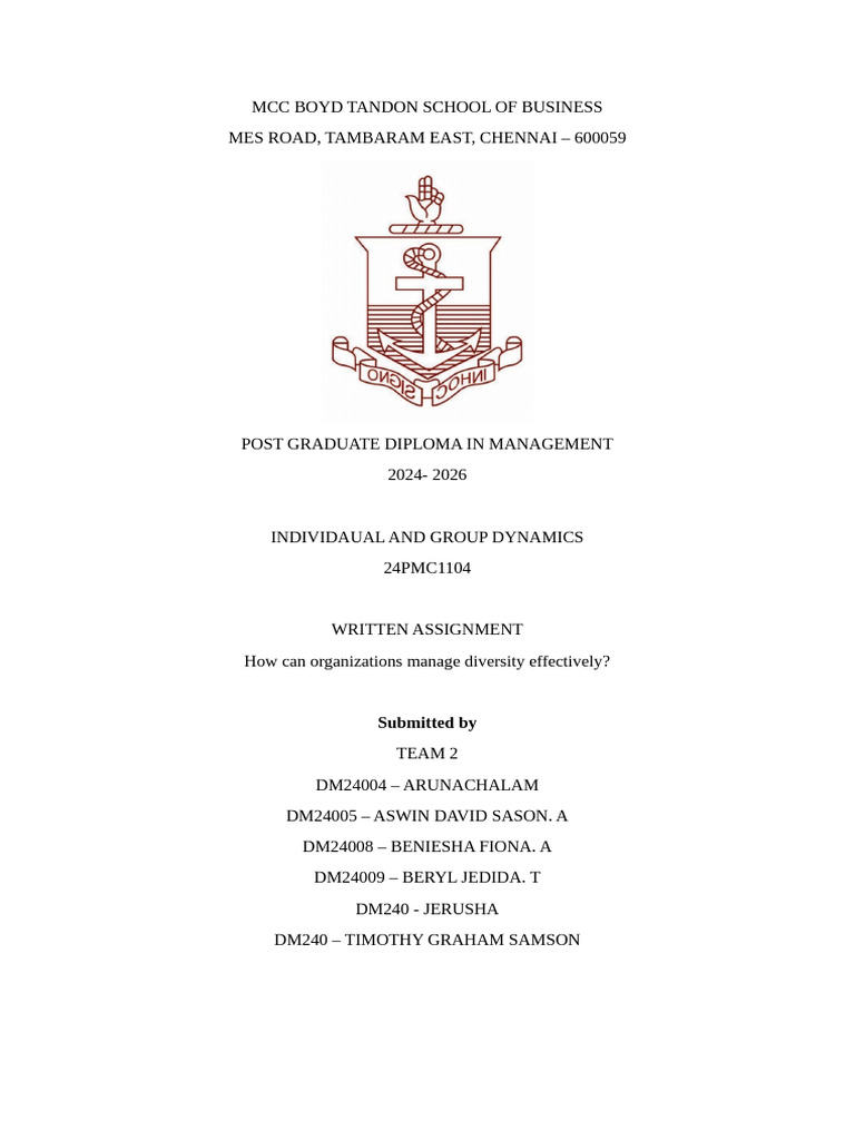 OB Assingment Q | PDF