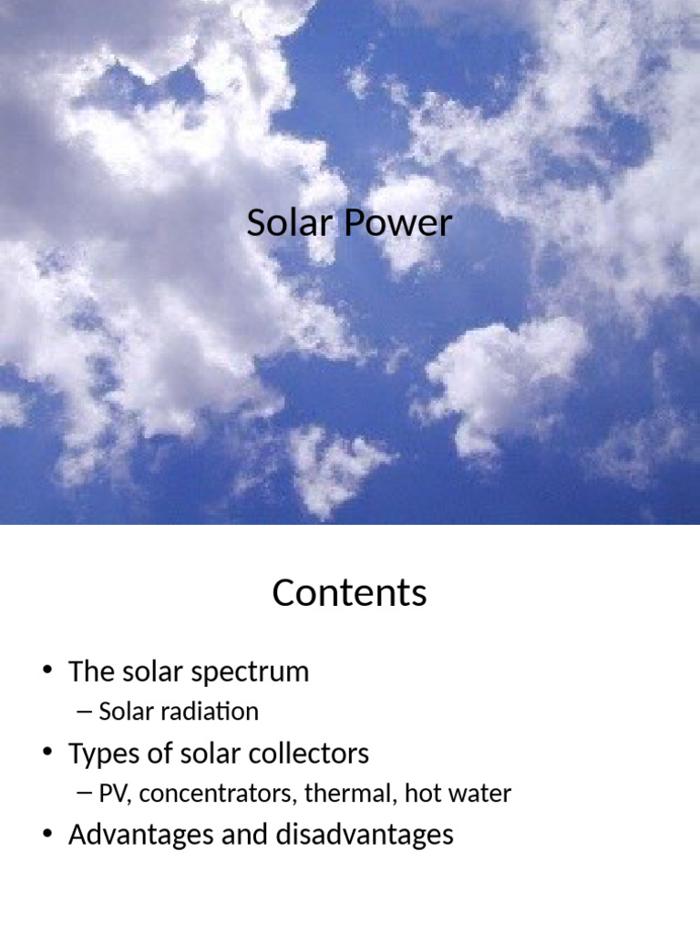 Sustainability Basic Solar Power | PDF