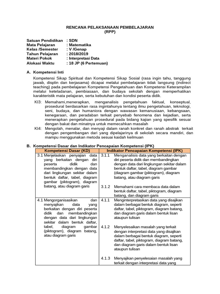 RPP 10 INTERPRETASI DATA | PDF