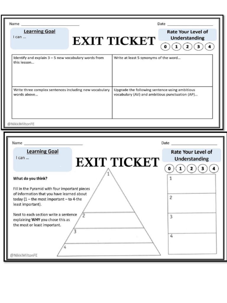 Exit Slip 3 | PDF