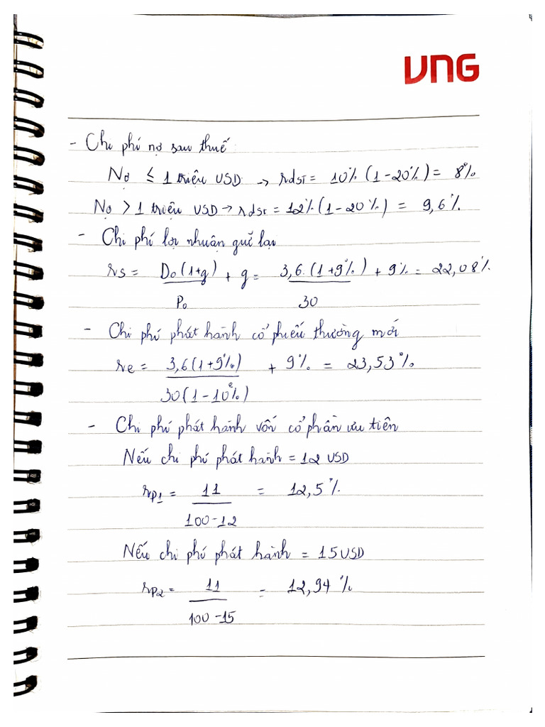 Bài tập TCDN 2 | PDF