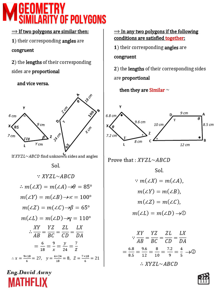 1 Similarity of Polygons | PDF