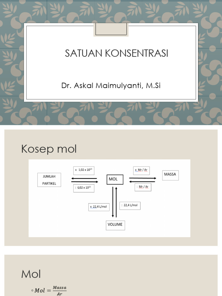 Satuan KONSENTRASI | PDF