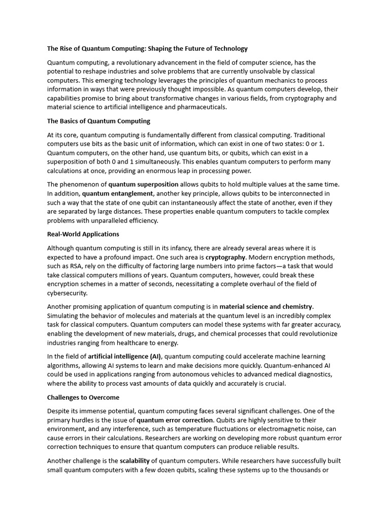 Tech Topics Quantum | PDF