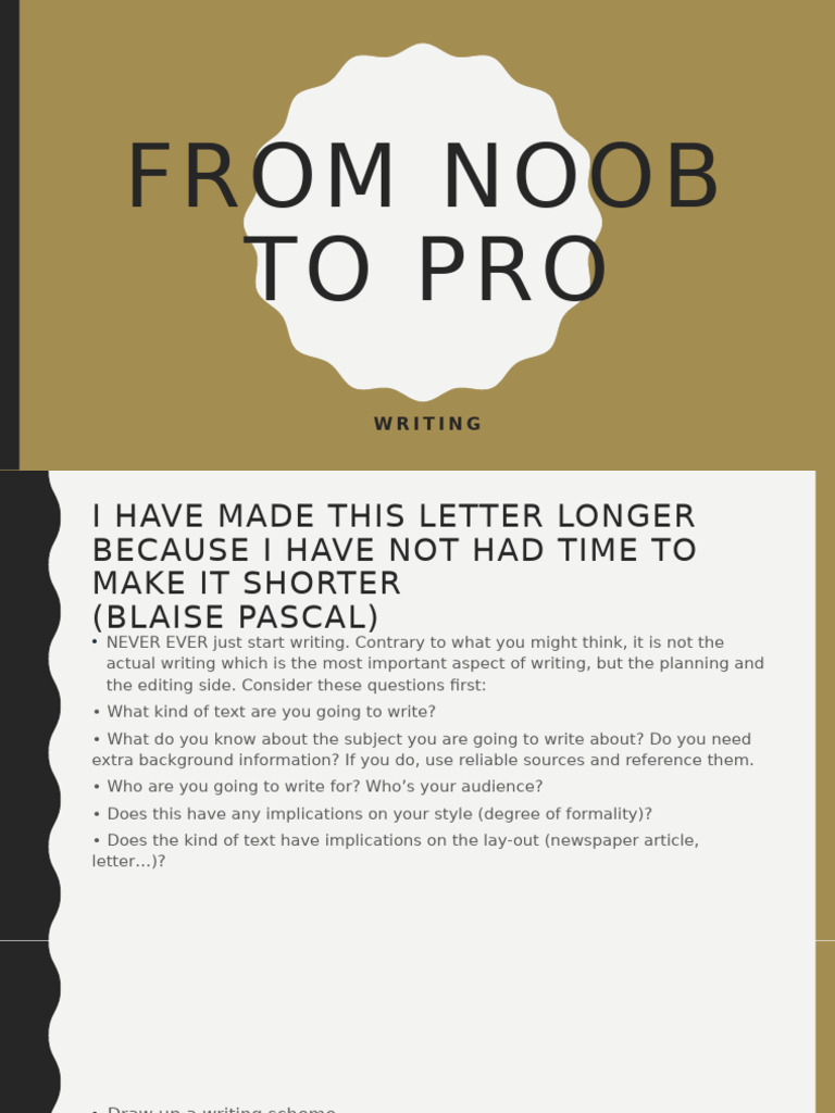 From Noob To Pro Writing | PDF | Career & Growth | Self-Improvement