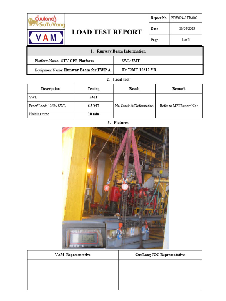 Load Test Report Runway Beam-In | PDF | Technology & Engineering