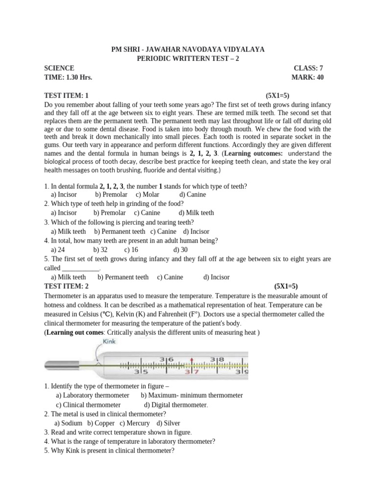 PWT - 2 Class 7 | PDF