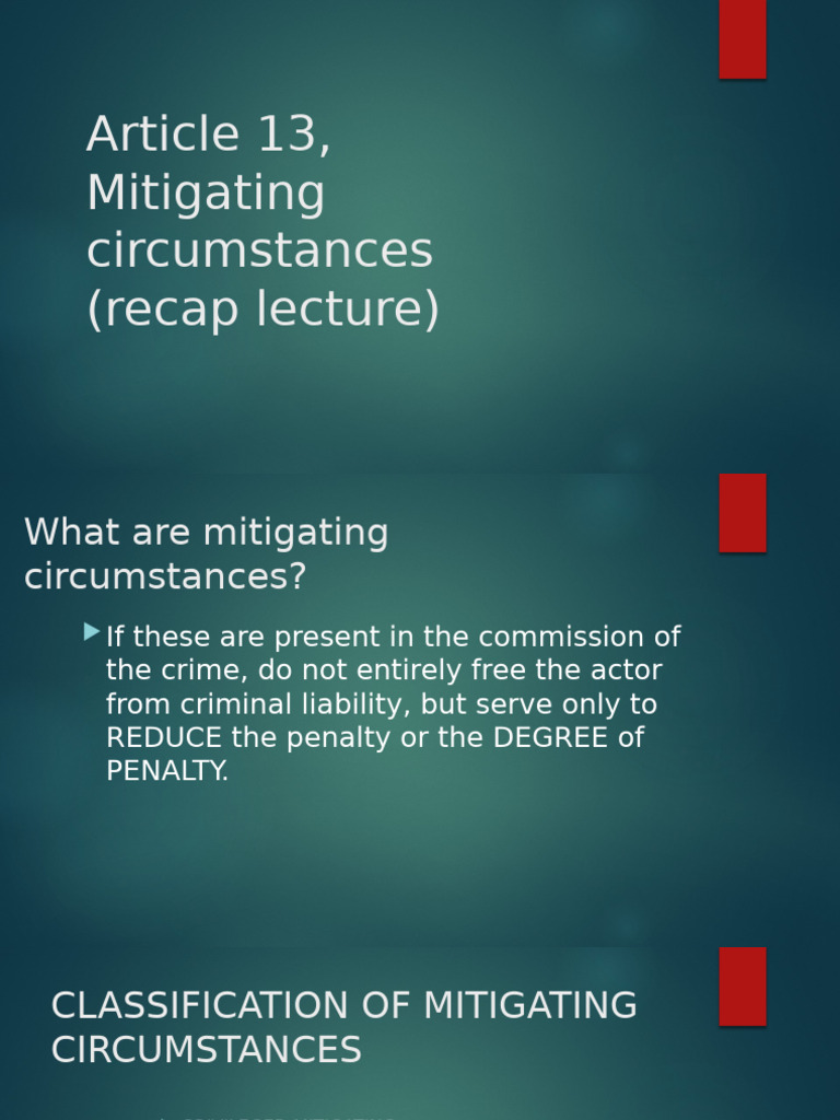 Aggravating - Mitigating - Alternative | PDF