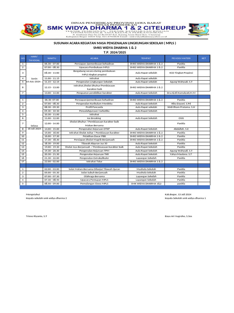 Susunan Acara Mpls 2024 Pdf