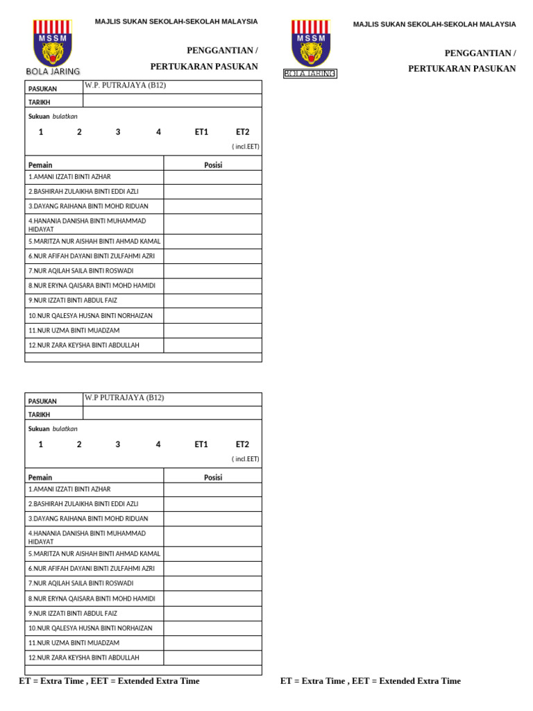 Borang Pertukaran | PDF