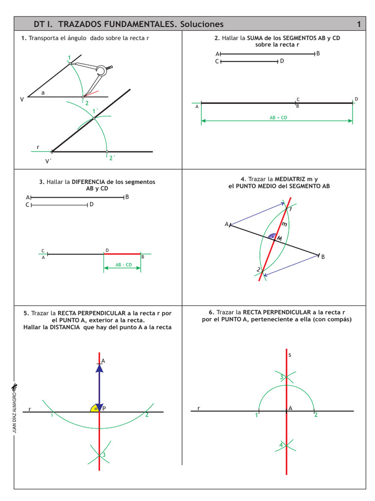 1.3. DT I. Trazados Fundamentales. Ejerc. Soluc. | PDF
