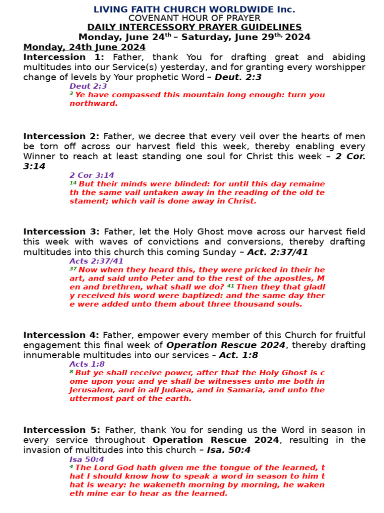 (With SCRPTR) CHOP - PRAYERS, - Jun. - 24th-29th - 2024 | PDF | Jesus ...