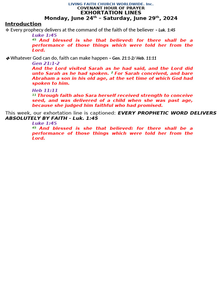 (With SCRPTR) APPROVED CHOP EXHORTATION LINE - JUNE 24, 2024 | PDF ...