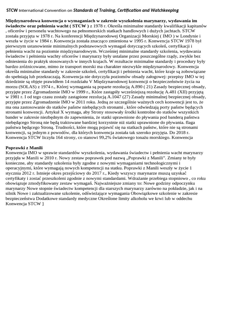 STCW | PDF | Computers