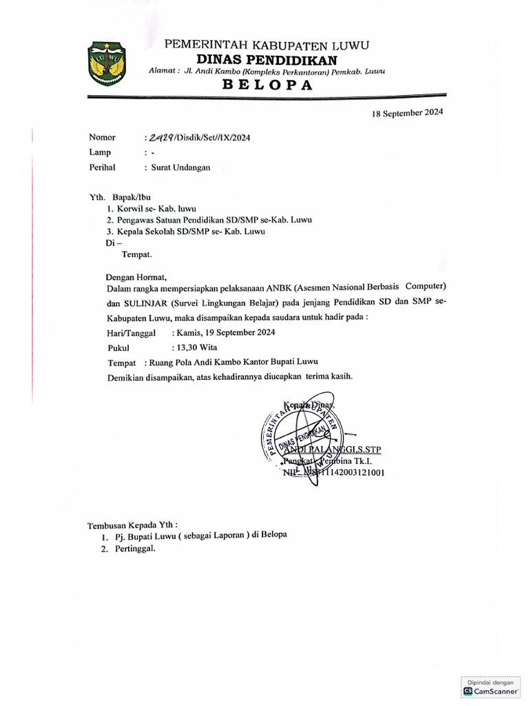 Undangan Rakor | PDF