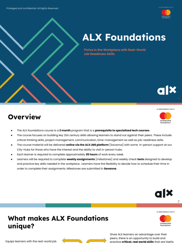 ALX - Foundations C3 Program Brochure | PDF
