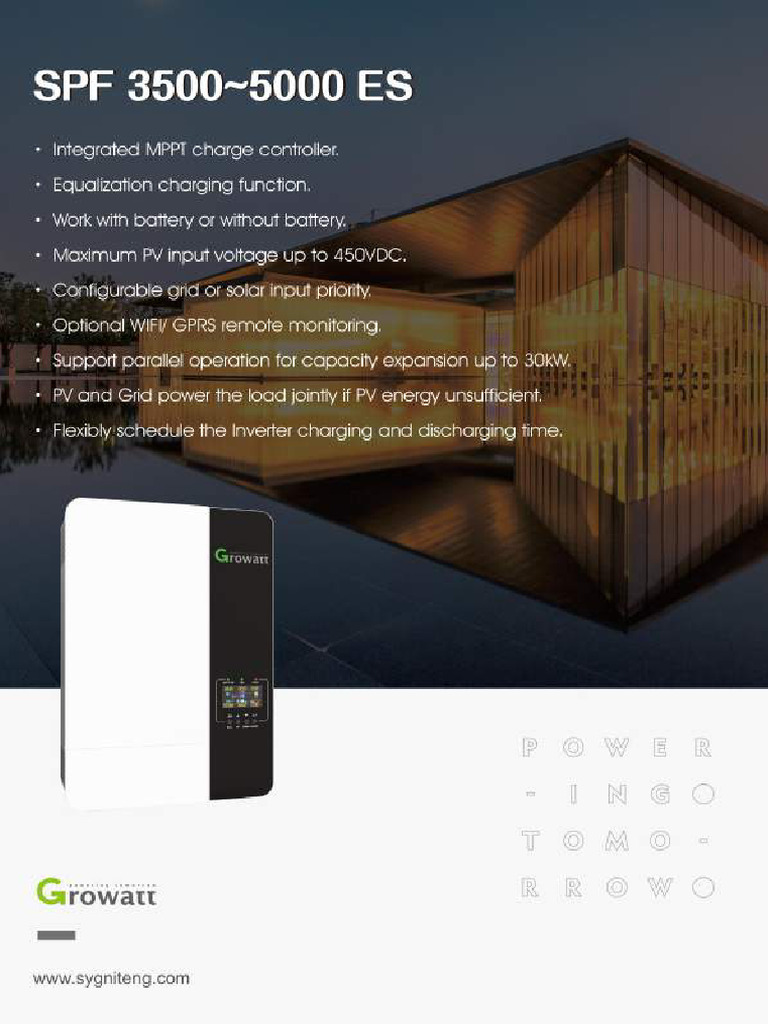 Інвертор SPF 5000 ES 5000VA Growatt 82 | PDF