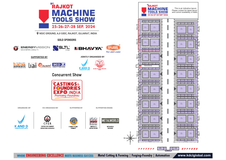 9th Rajkot Machine Tools Show 2024 Indicative Floor Plan | PDF