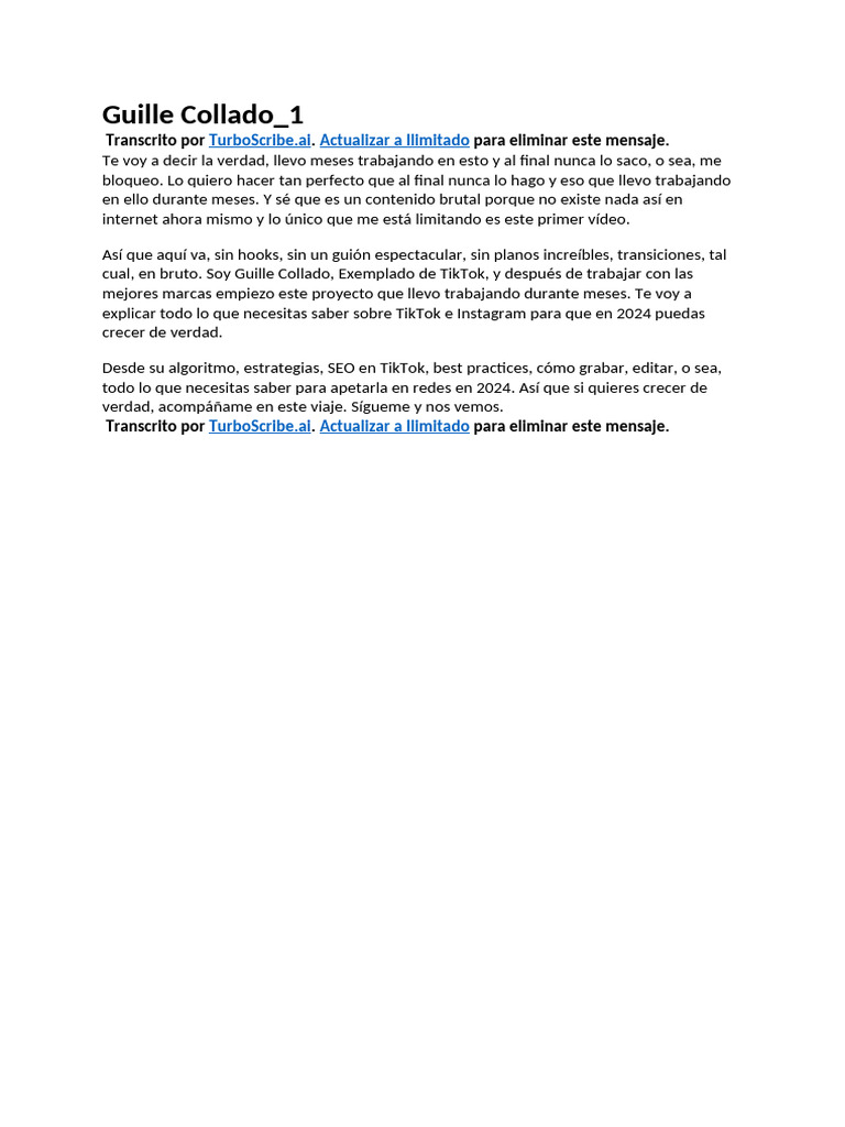 Guille Collado 1 | PDF