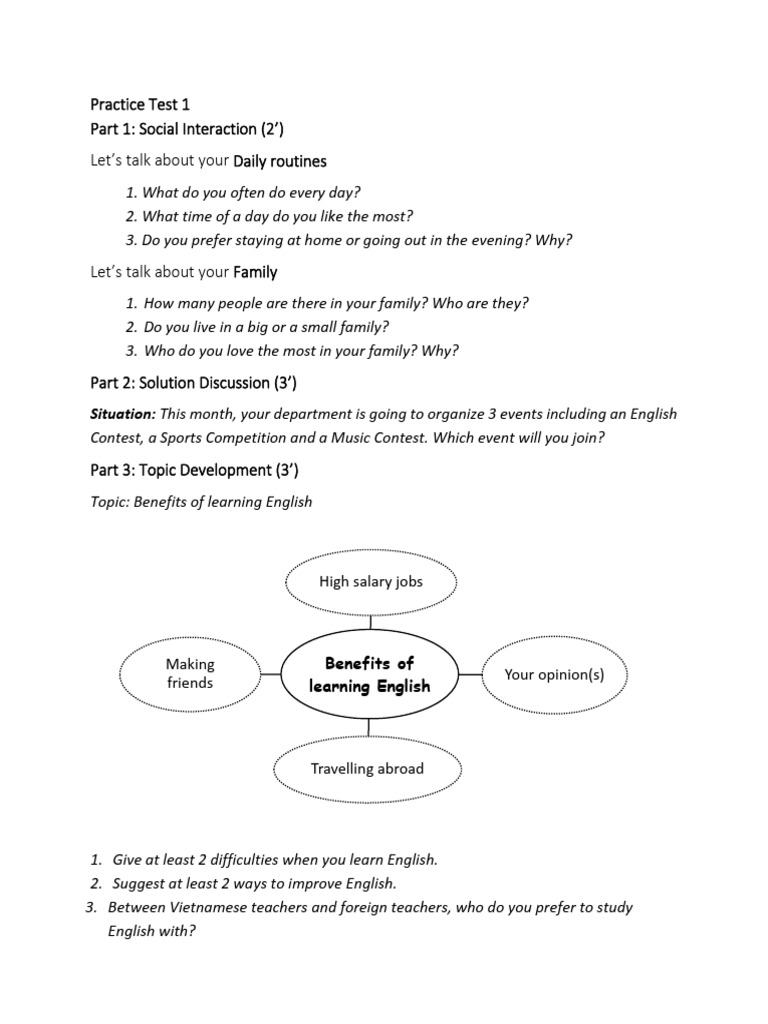 Practice Test 1 | PDF