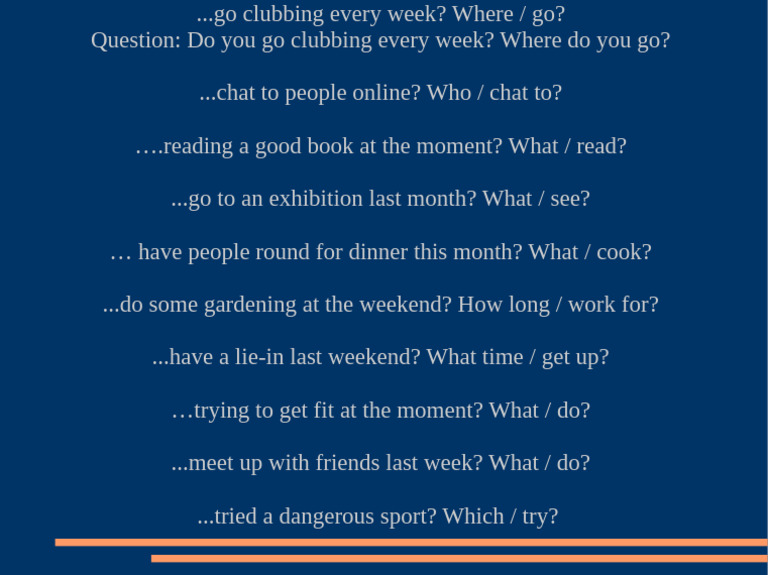 Free Time Questions | PDF